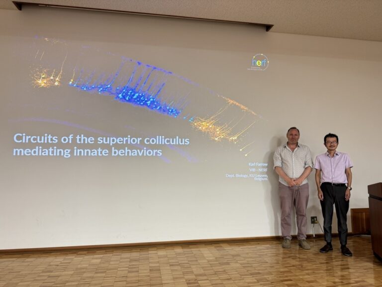 The professor from VIB-KU Leuven, Dr. Karl Farrow, visited Yonehara Lab ...